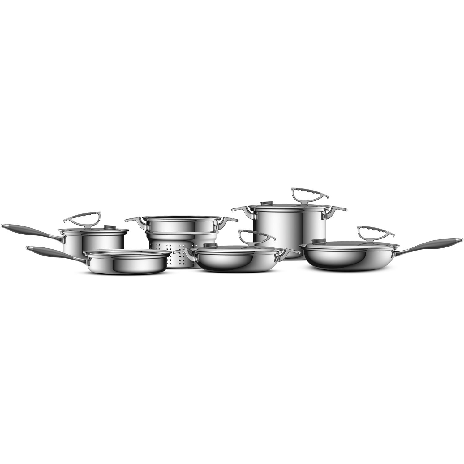 CookCraft Original 10-Piece Tri-Ply Stainless Steel Cookware Set ...