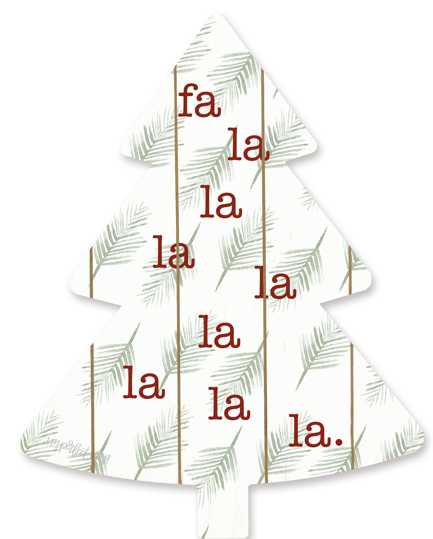 The Holiday Aisle® Fa La La Christmas Tree Cutouts | Wayfair