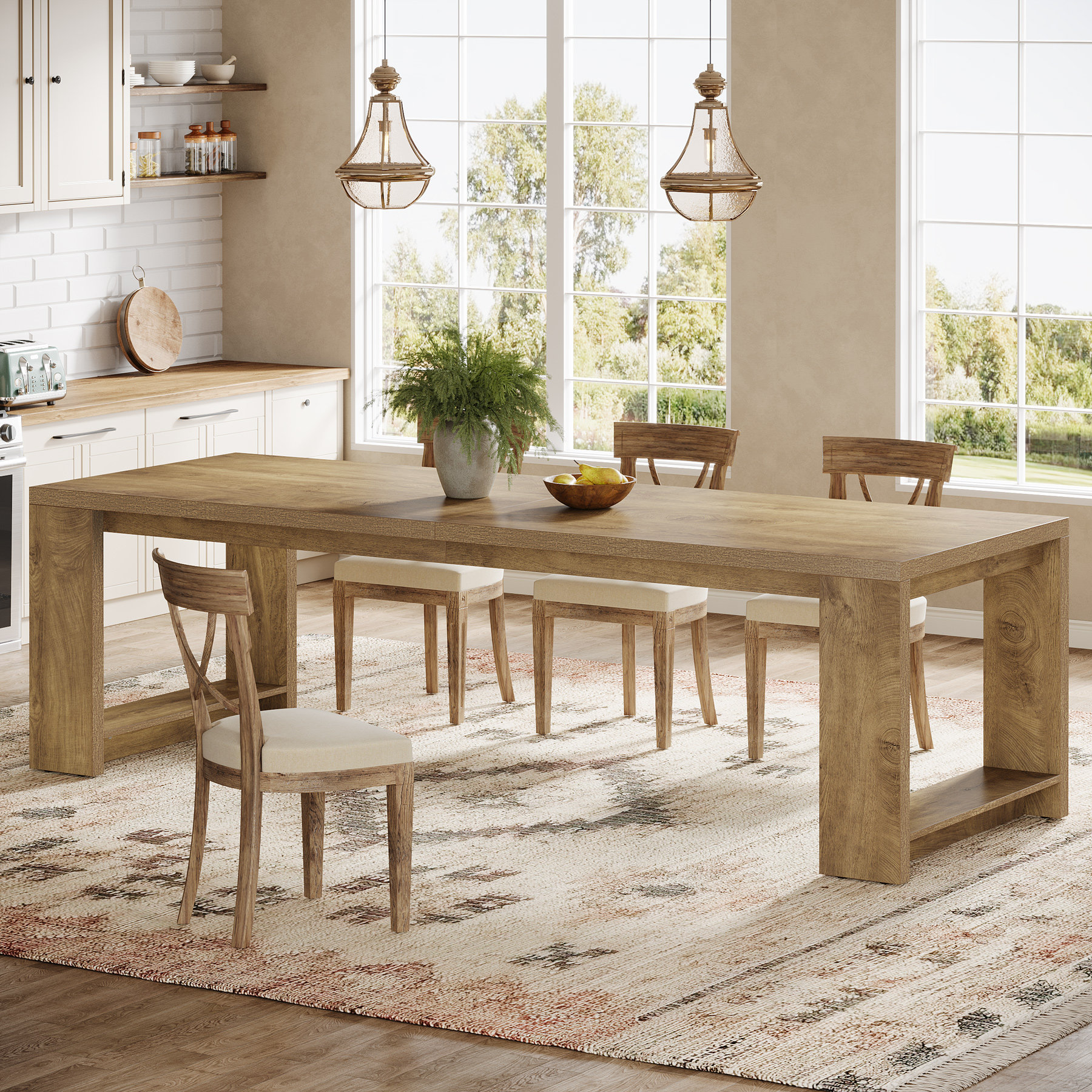 rectangle dining room table for 6