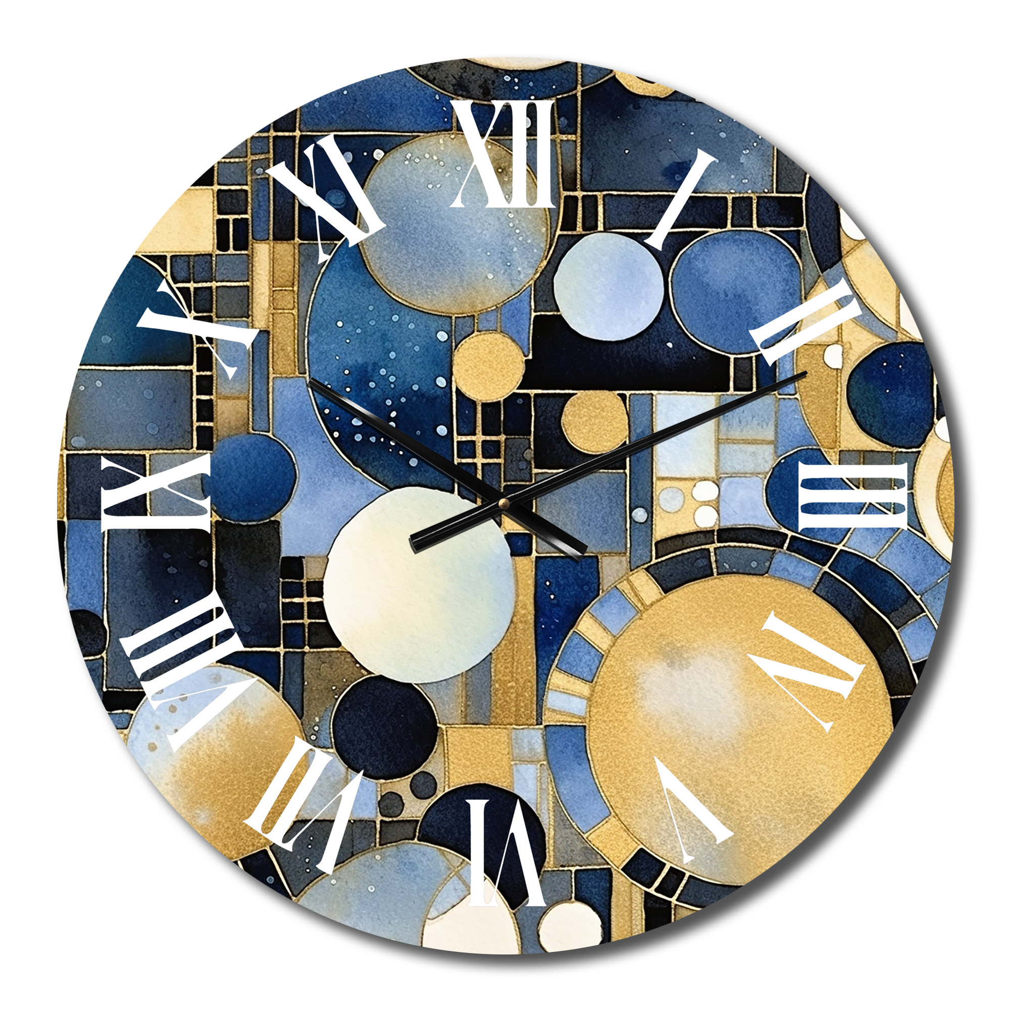 Design Art Abstract Pattern With Blue & Golden Textures XXII - Modern ...