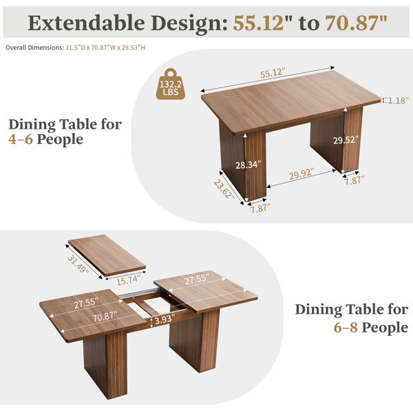 Ebern Designs Extendable Dining Table - Wayfair Canada
