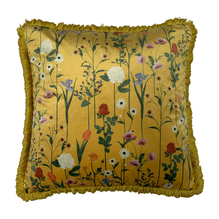 furn. Floral Square Throw Cushion | Wayfair.co.uk