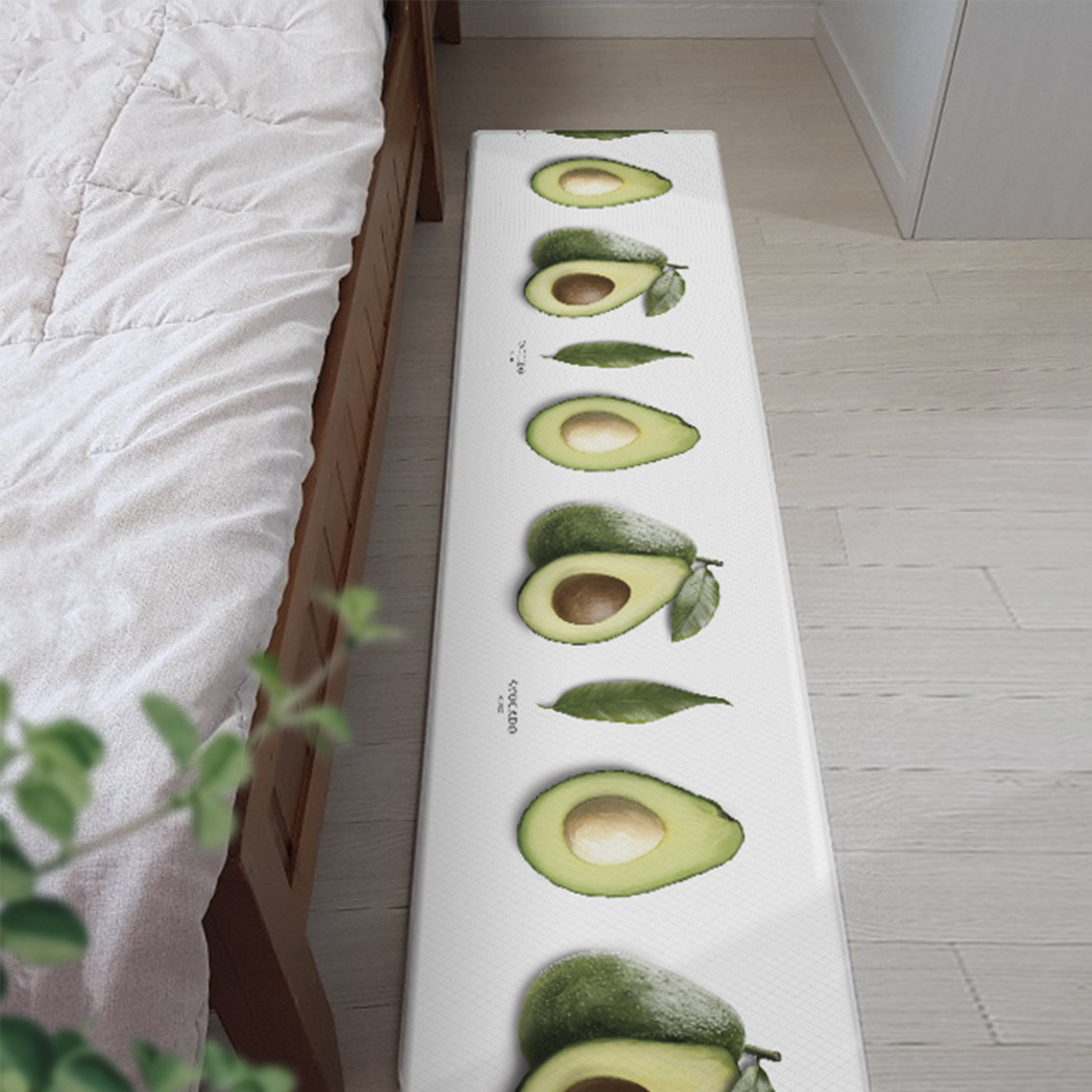 Gracie Oaks Arnitra Avocado Design Kitchen Mat | Wayfair