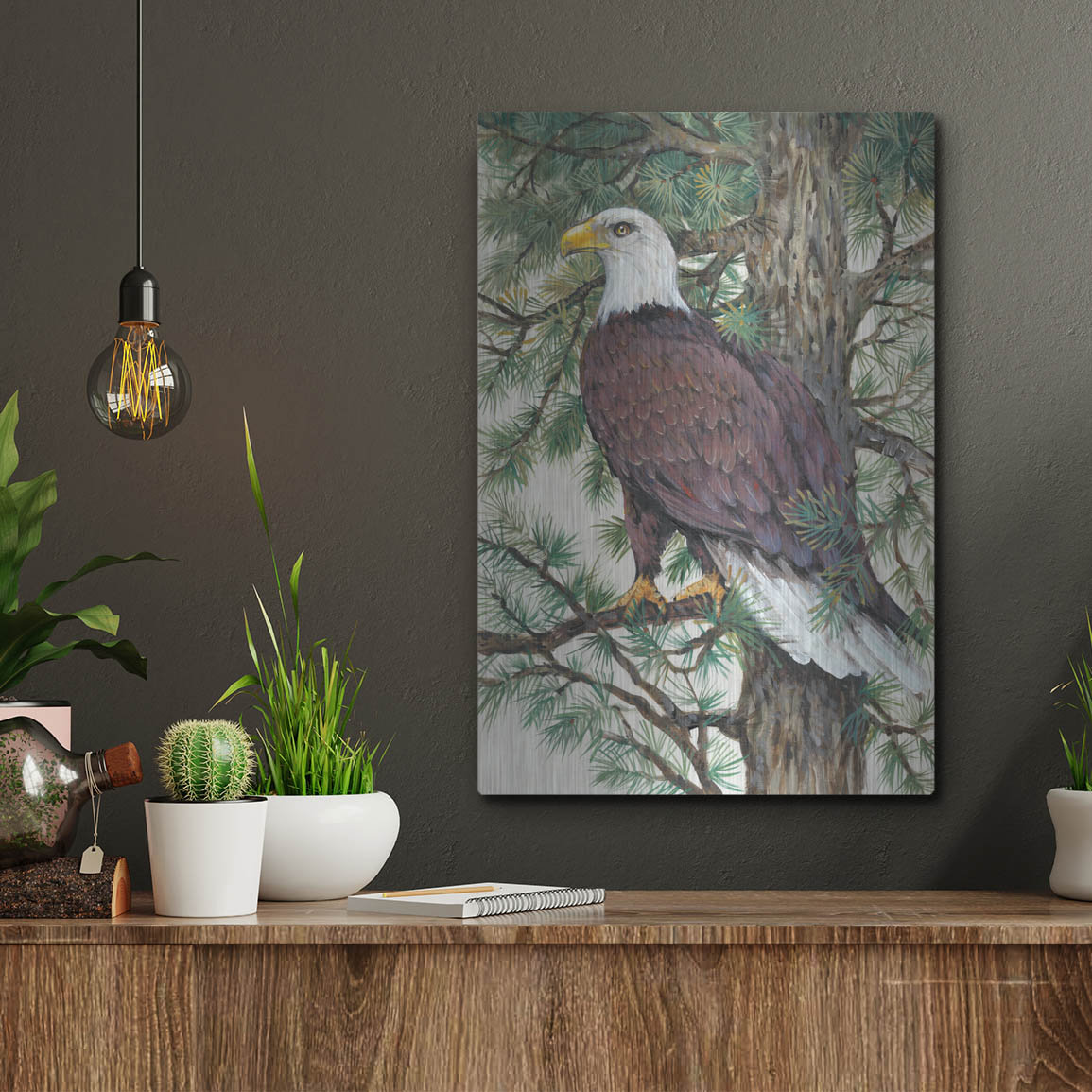 Lark Manor™ 'Eagle in the Pine' by Tim O'Toole, Metal Wall Art | Wayfair