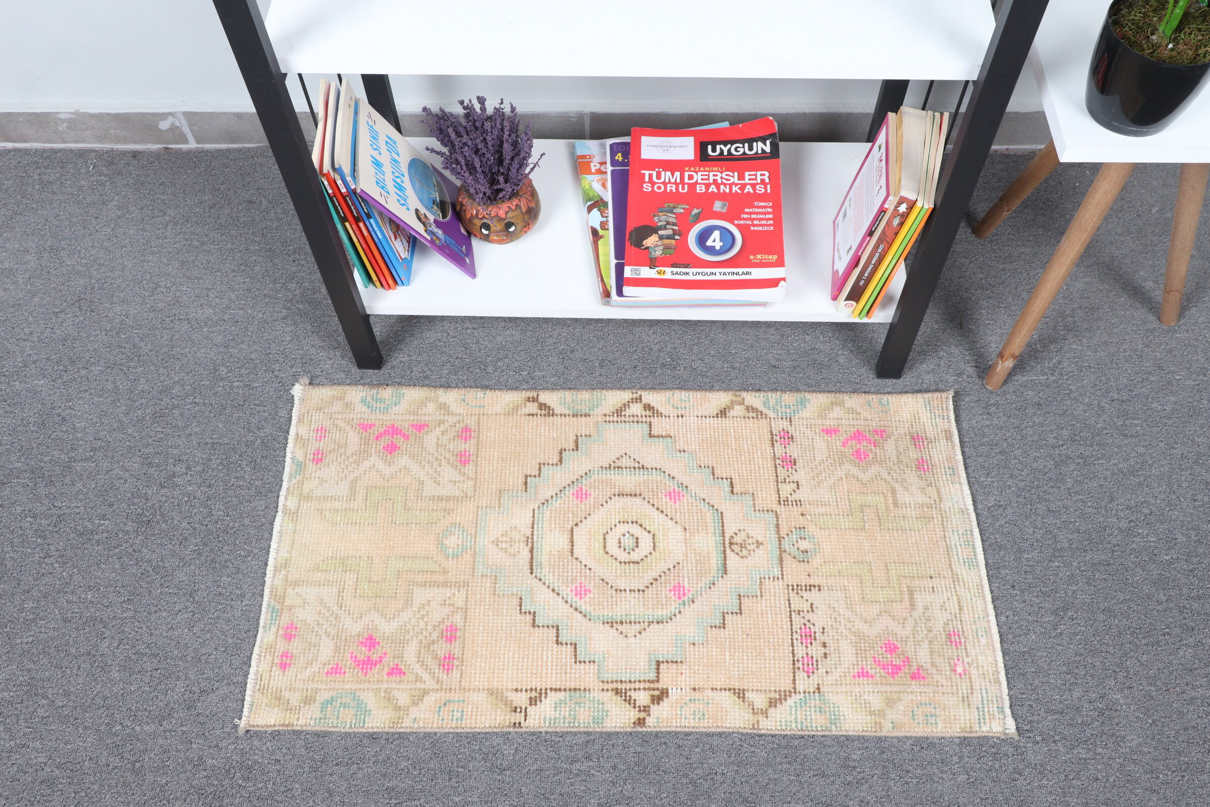 Bungalow Rose Handwoven Turkish Kilim Door Mat in Soft Pastel Colors ...