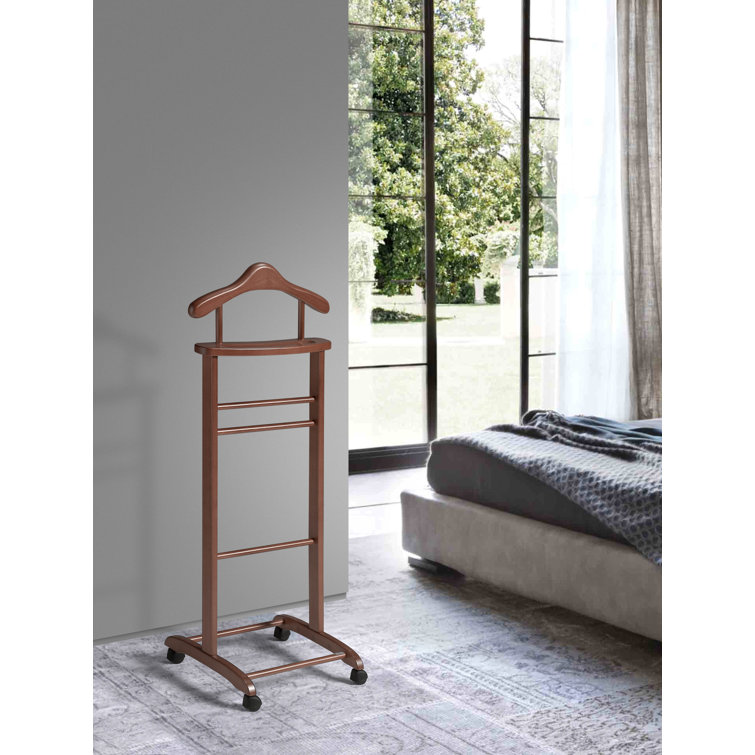 Rebrilliant Frerichs Solid Wood Free-standing Valet Stand | Wayfair.co.uk
