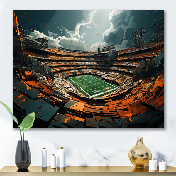 Latitude Run® " Green Football Abstract Stadium " | Wayfair