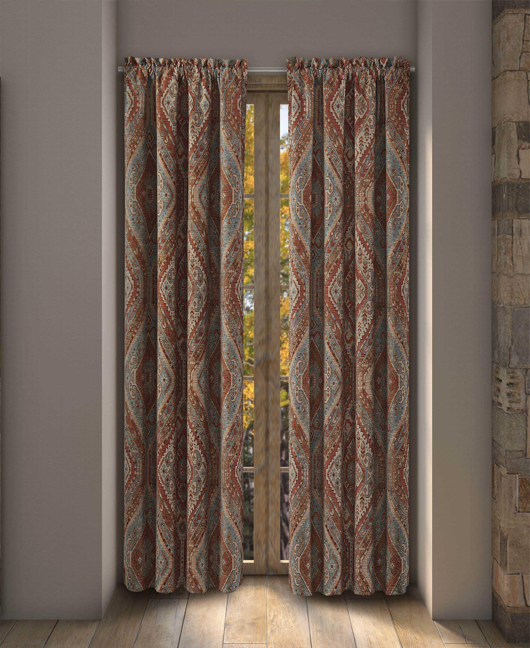 J. Queen New York Jefferson 84" Window Panel Pair Clay - Wayfair Canada