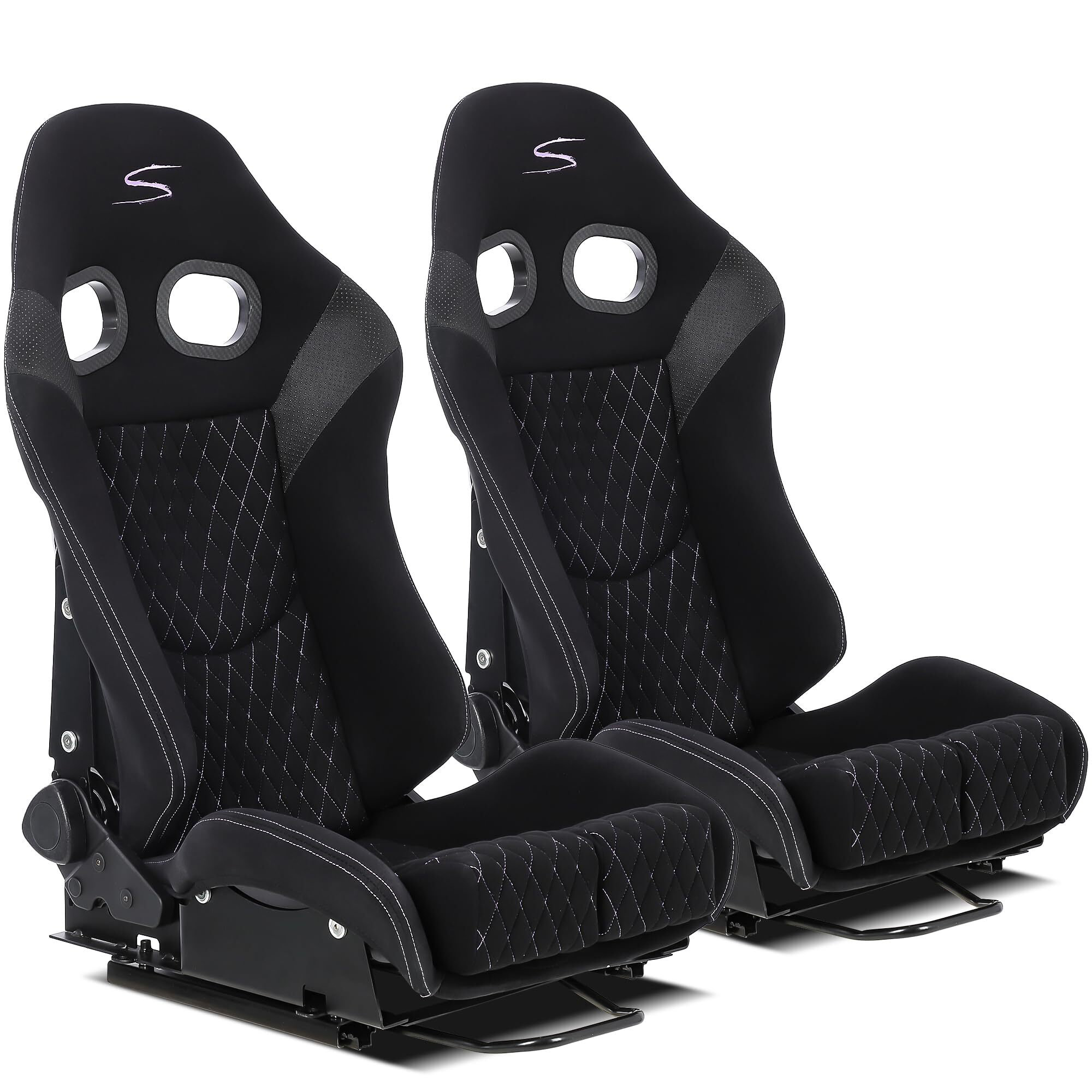 Orren Ellis 2 Pieces Universal Racing Seats With Dual Sliders | Wayfair