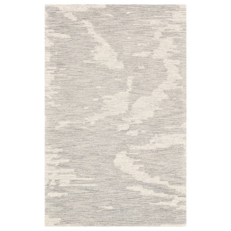 Ebern Designs Niquan Abstract Ivory Hand-Hooked Area Rug | Wayfair