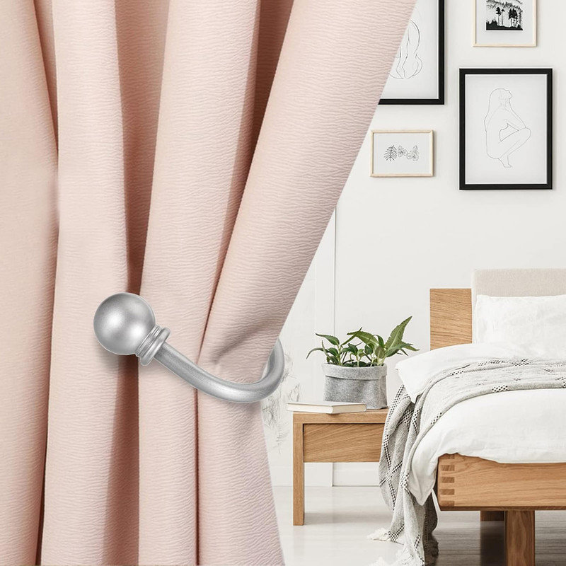 Alcott Hill® Set of 2 Decorative Curtain Holdbacks, Wall Mounted ...