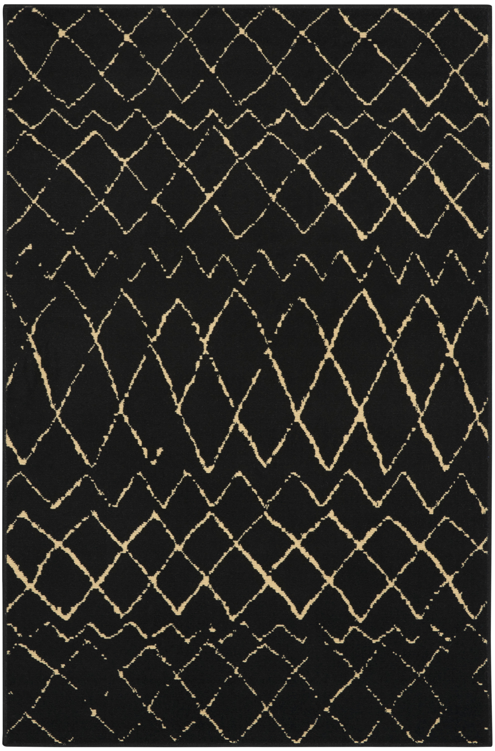 Foundry Select Bo Moroccan Tribal Black Area Rug | Wayfair