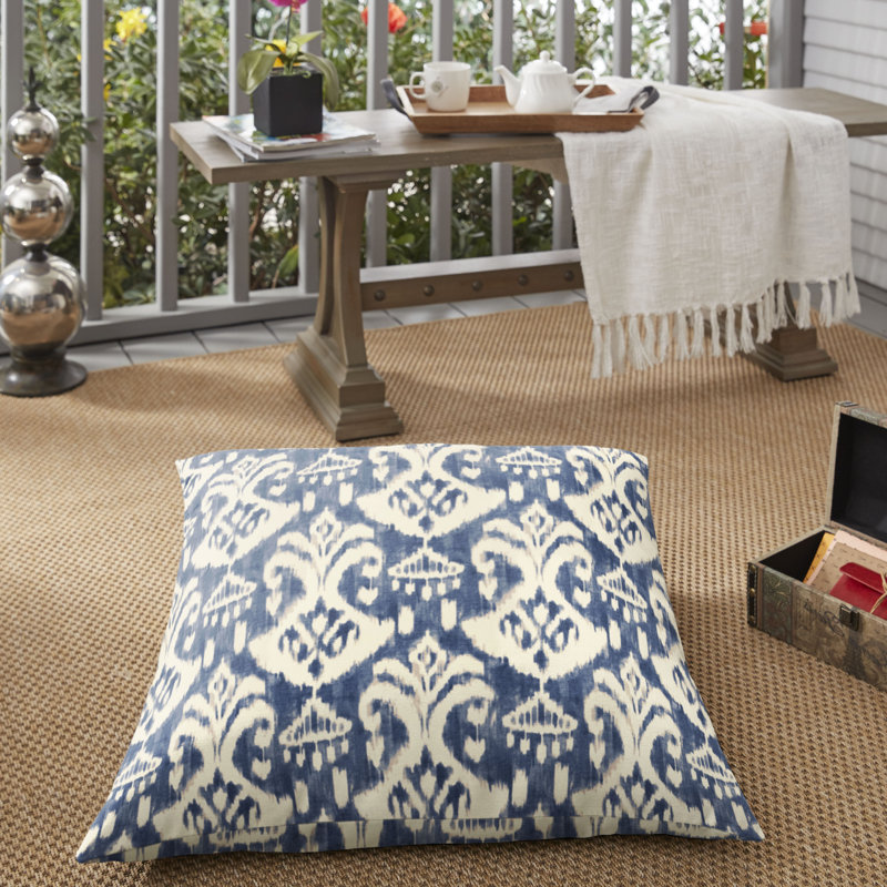 Mozaic Company Reagan II Indigo Indoor/Outdoor Ikat Pillow | Wayfair