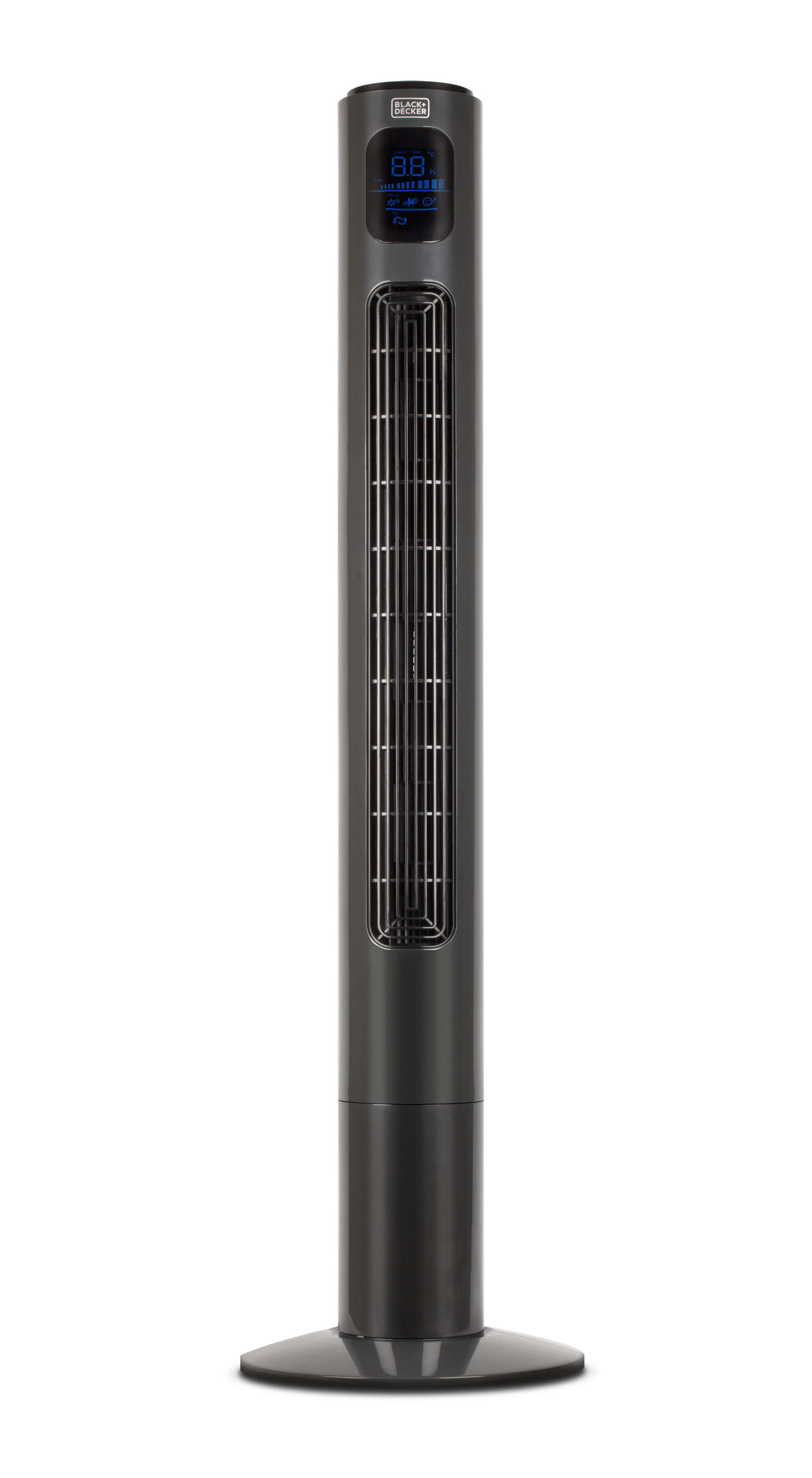 BLACK+DECKER Tower Fan Electric Fan with Remote Control, 46 Inch, Black ...