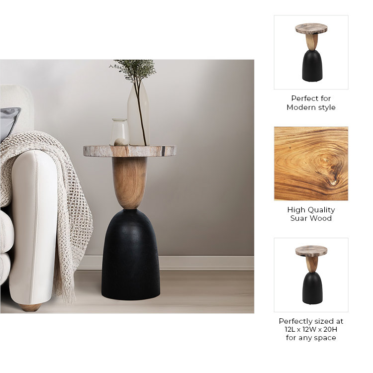 Joss & Main Magnolia 20" Solid Wood Accent Table & Reviews | Joss & Main