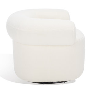 Wrought Studio Chiril Upholstered Swivel Barrel Chair & Reviews | Wayfair