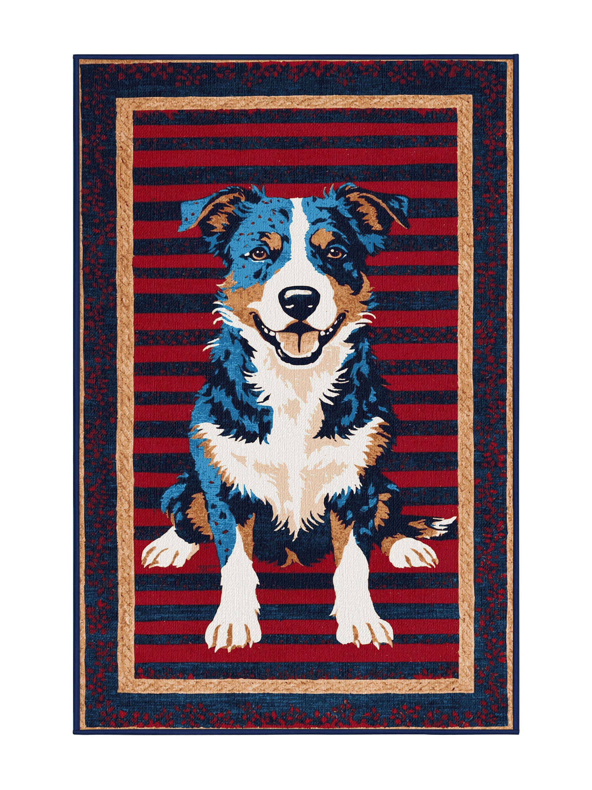 Rosecliff Heights Washable Australian Cattle Dog Dogs Area Rug | Wayfair