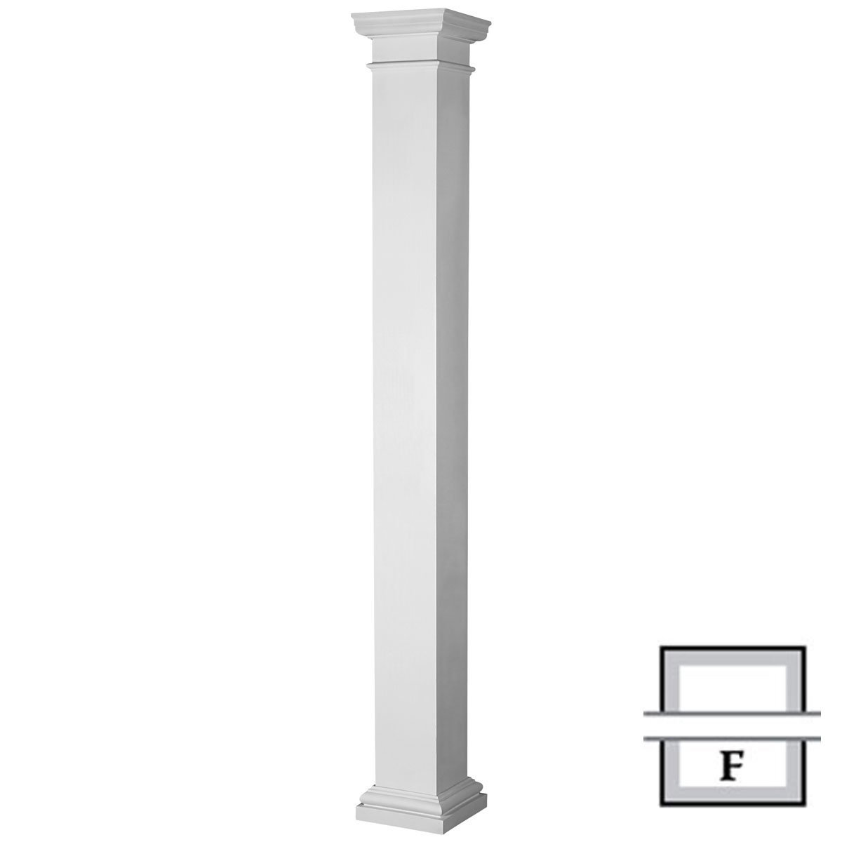 Ekena Millwork Endura-Stone Pro Series Column, Square Non-Tapered Shaft ...