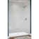 Avora Bath 3x6 Tile White Acrylic Alcove Shower System with Black Grout ...