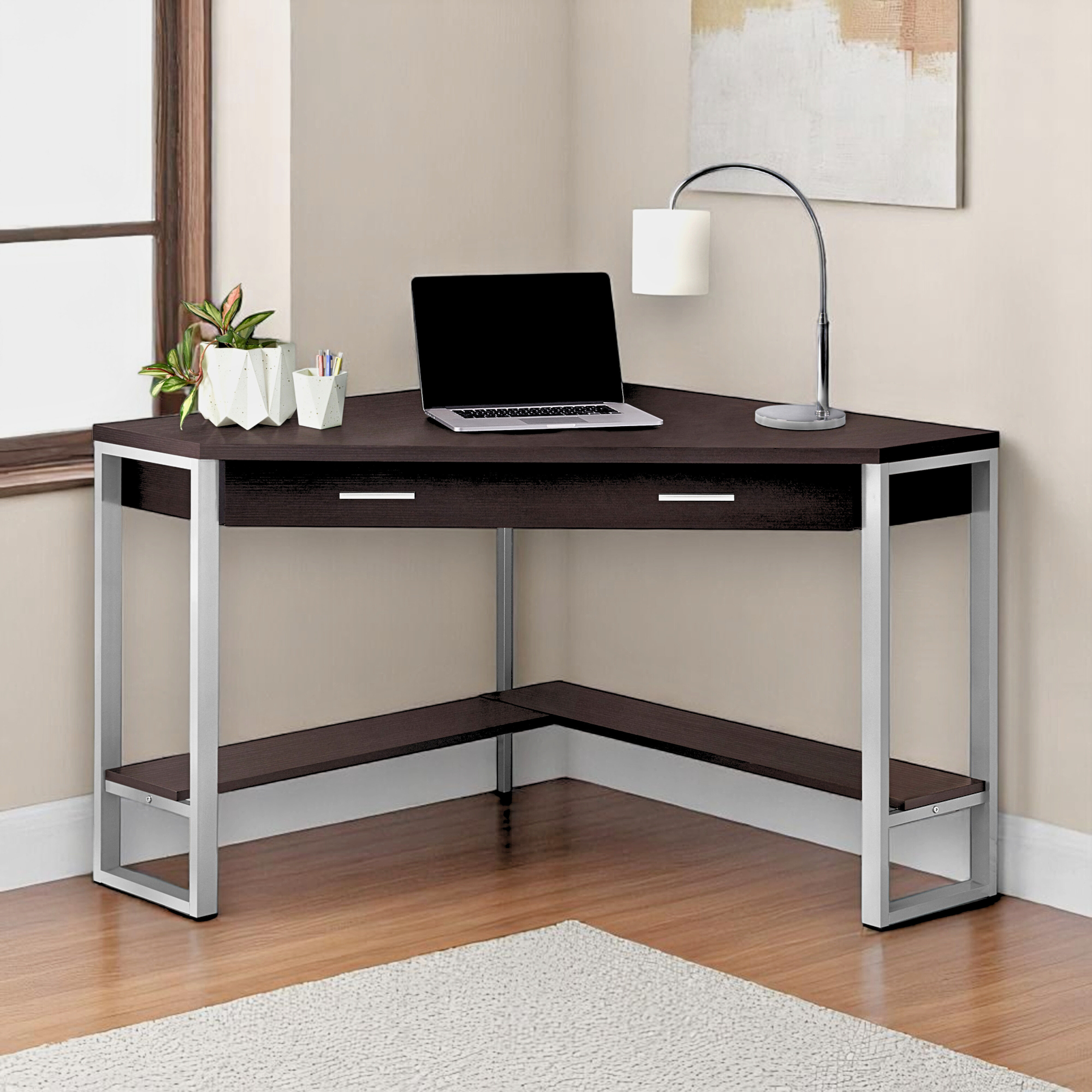 Ivy Bronx Kristy Computer Desk with Storage Drawers | Wayfair
