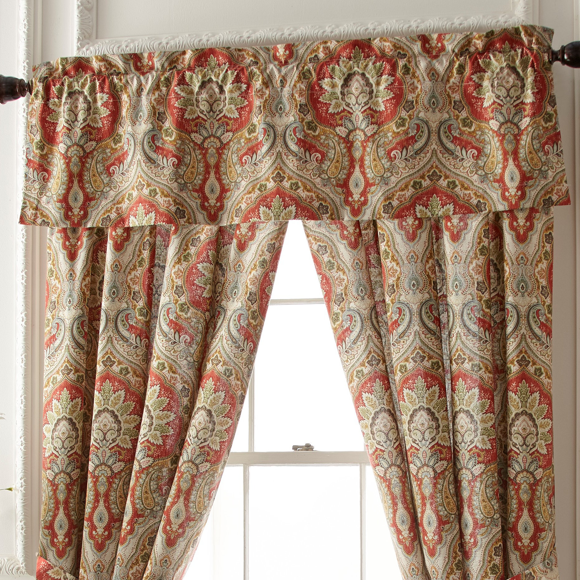 Rose Tree Harrogate Paisley 80" Window Valance | Wayfair