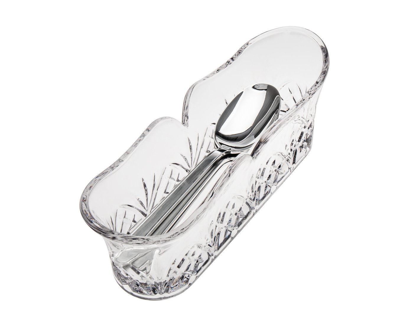 Godinger Silver Art Co Dublin Crystal Fork & Spoon Flatware Caddy ...