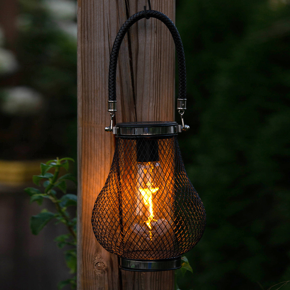 Echo Valley 8.13'' Solar Powered Integrated LED Outdoor Lantern ...