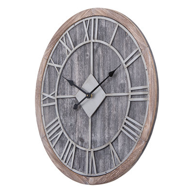 Gracie Oaks Bernhard Wood Wall Clock & Reviews | Wayfair