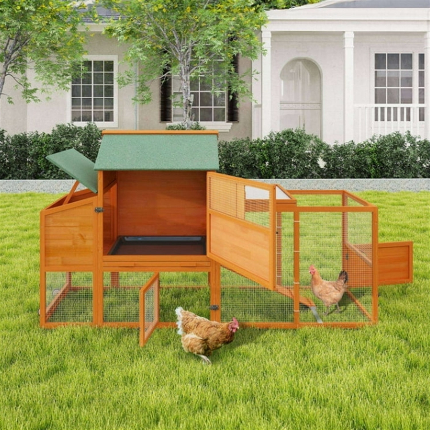 Tucker Murphy Pet™ Portable Mobile Chicken House With Nesting Box, Sun ...