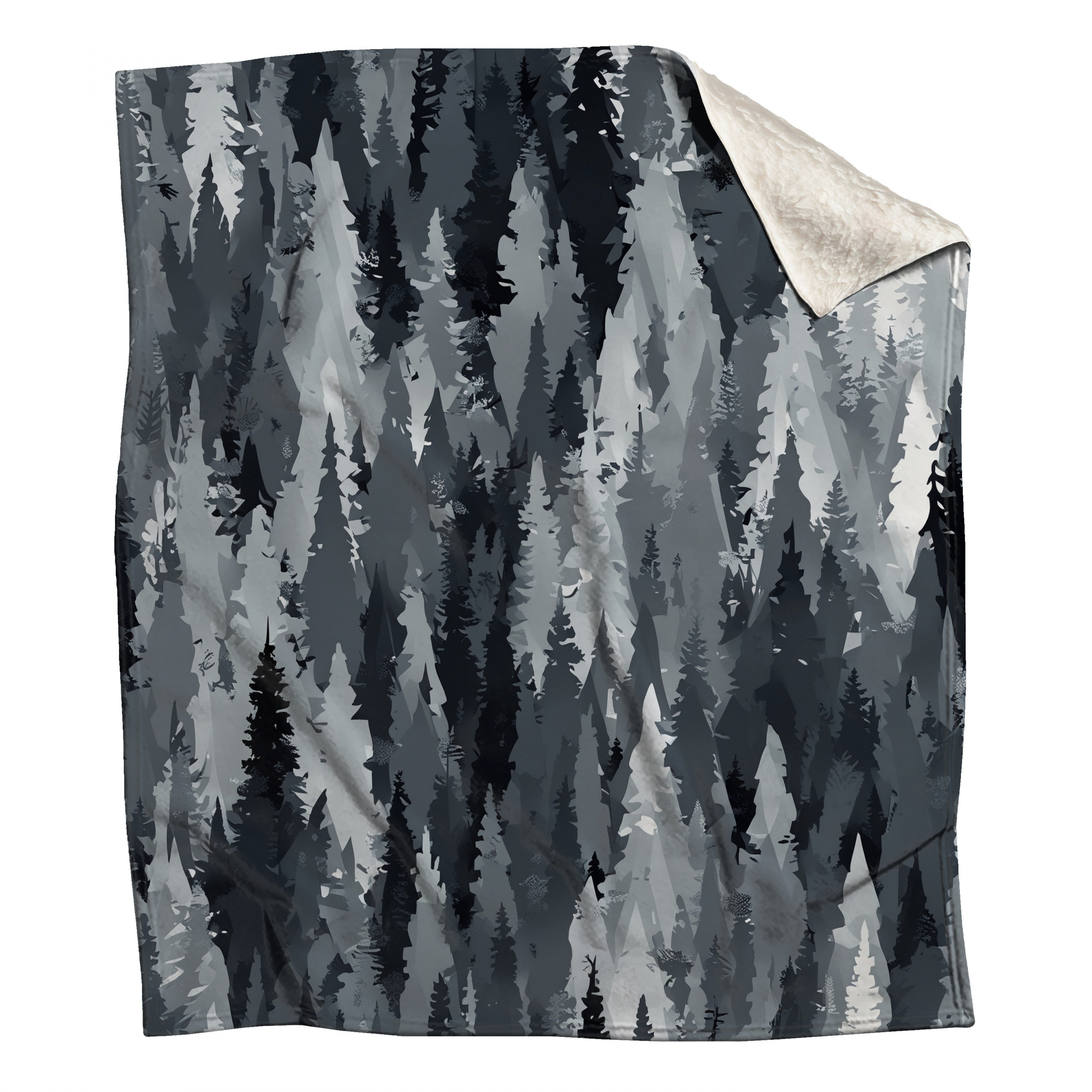 VisionDecor Monochrome Forest Trees Blankets | Wayfair