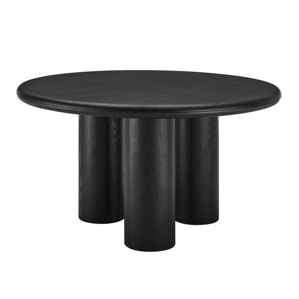 AllModern Elsie 53" Round Table In Black | Wayfair