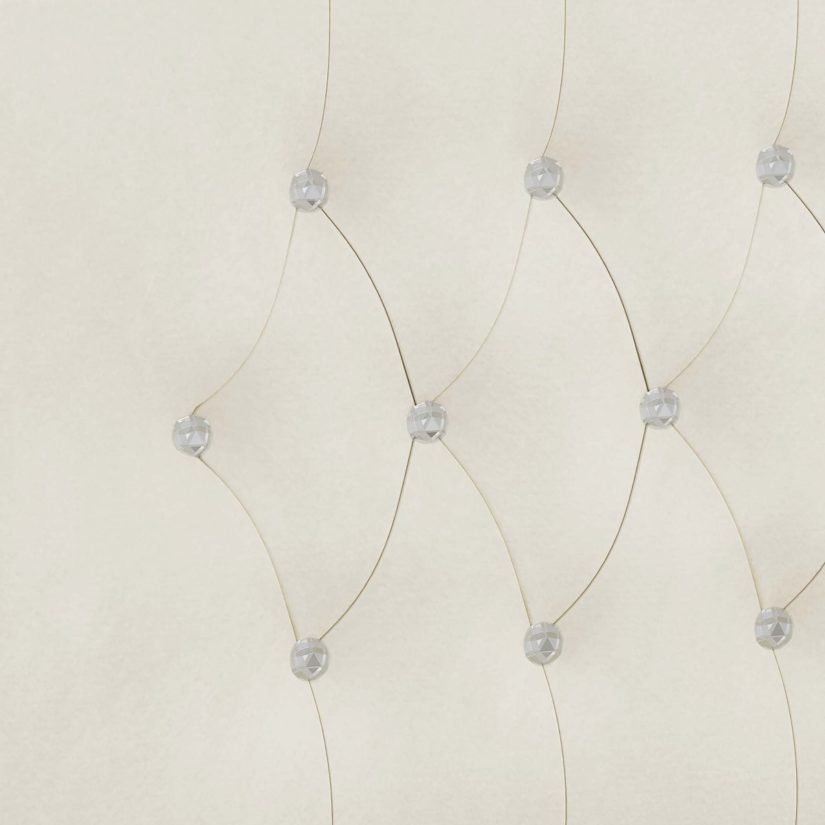 House of Hampton® Queen Size Tufted Upholstered Bed Frame With Crystal ...