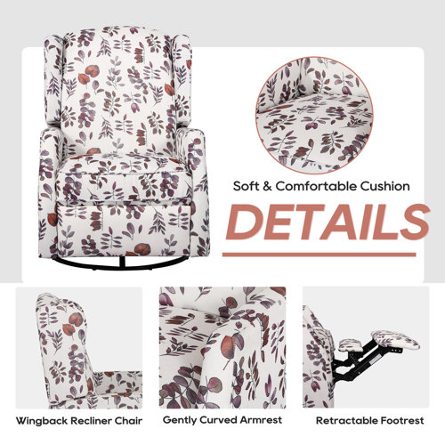 Latitude Run® Lola-Belle Swivel Rocker Recliner with Adjustable ...