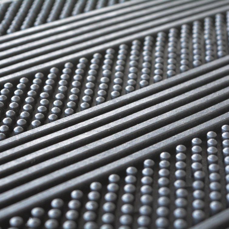 Symple Stuff 3 Ft. X 6 Ft. Commercial Walkoff Entry Dual Pattern Rubber ...