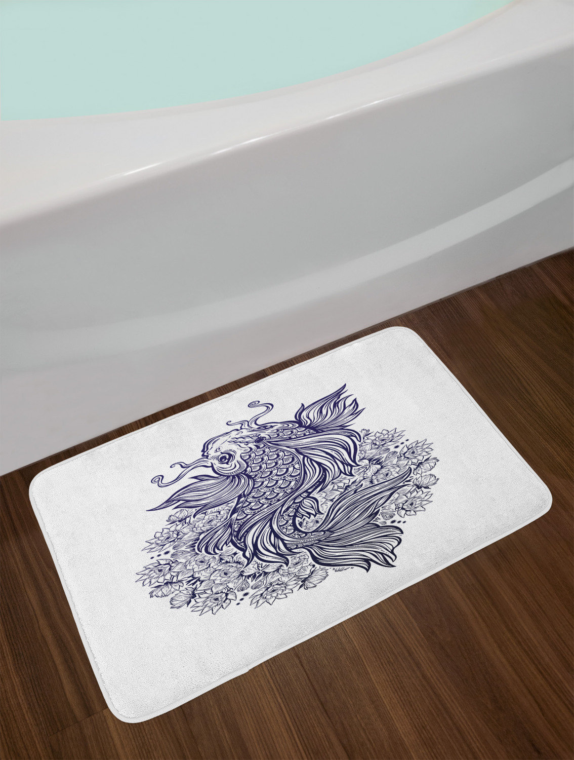 East Urban Home Koi Fish Bath Rug | Wayfair