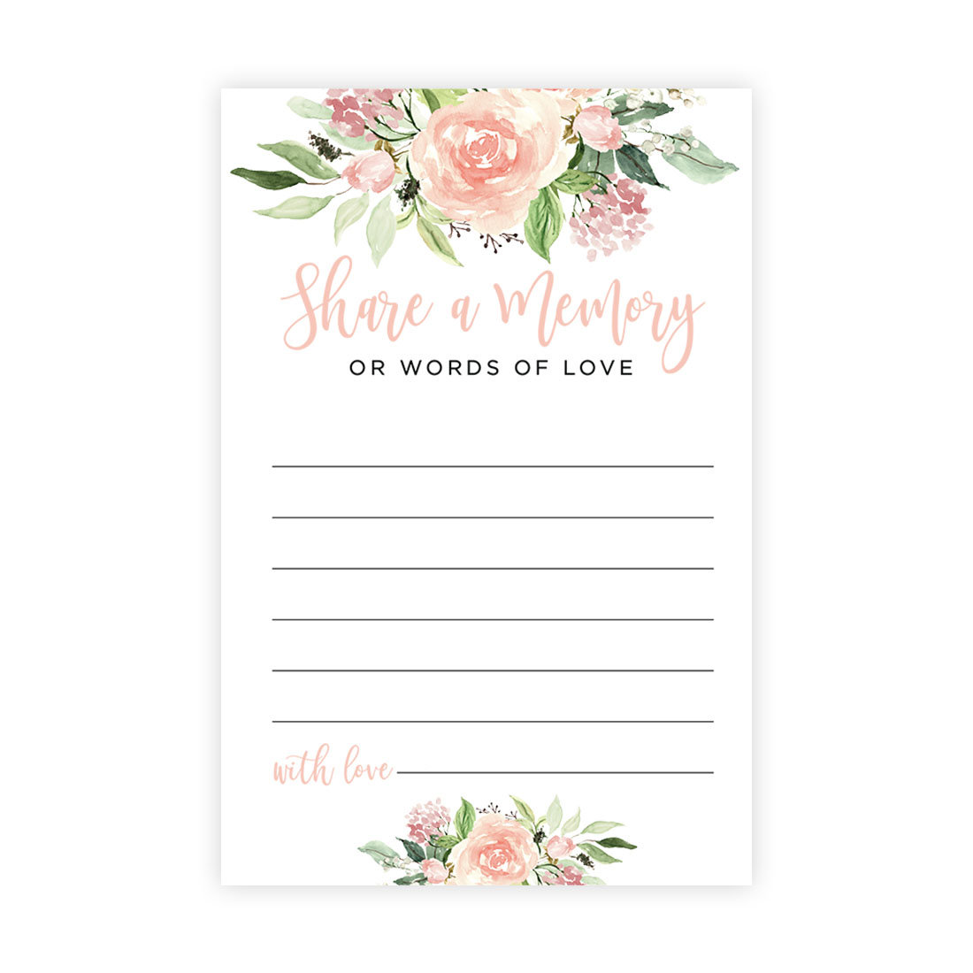 Koyal Wholesale Share A Memory Cards, Peachy Roses 4" X 6" Cards For ...