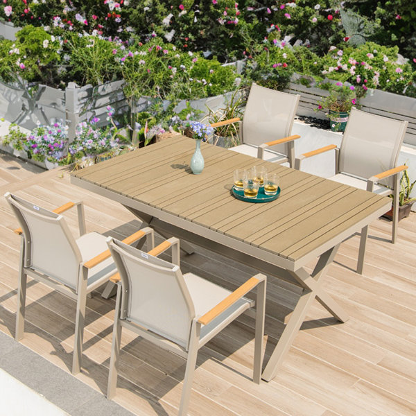 Wildon Home® Doniphan 4 - Person Rectangular Outdoor Dining Set ...