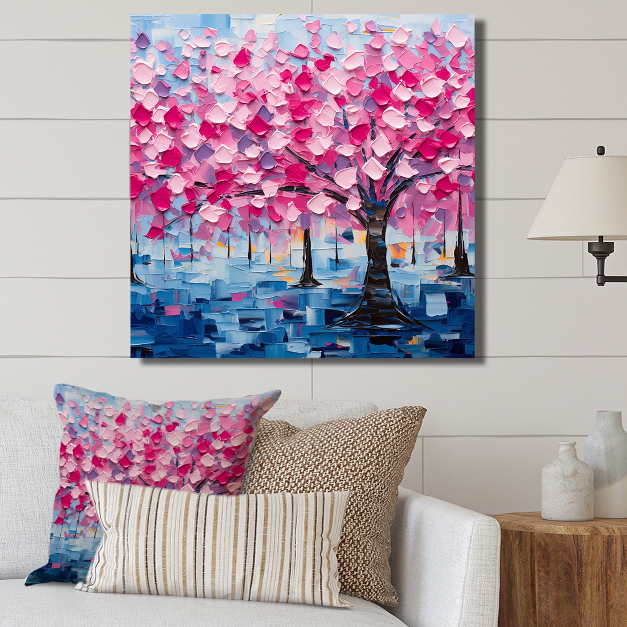Winston Porter Pink Tree Essence IV - Tree Wall Art | Wayfair