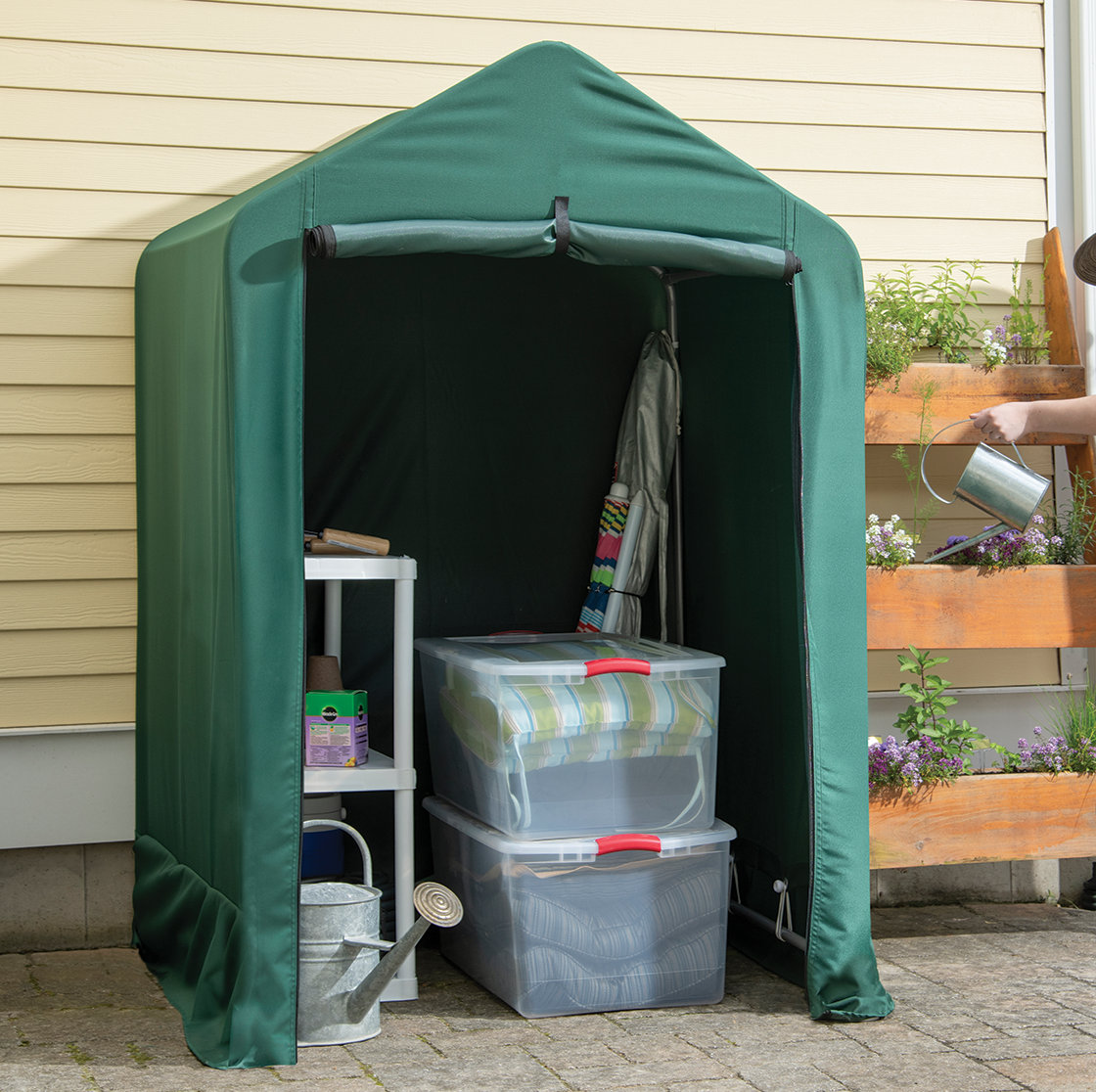 ShelterLogic 4 ft. W x 3.91 ft. D Plastic Portable Storage Shed ...