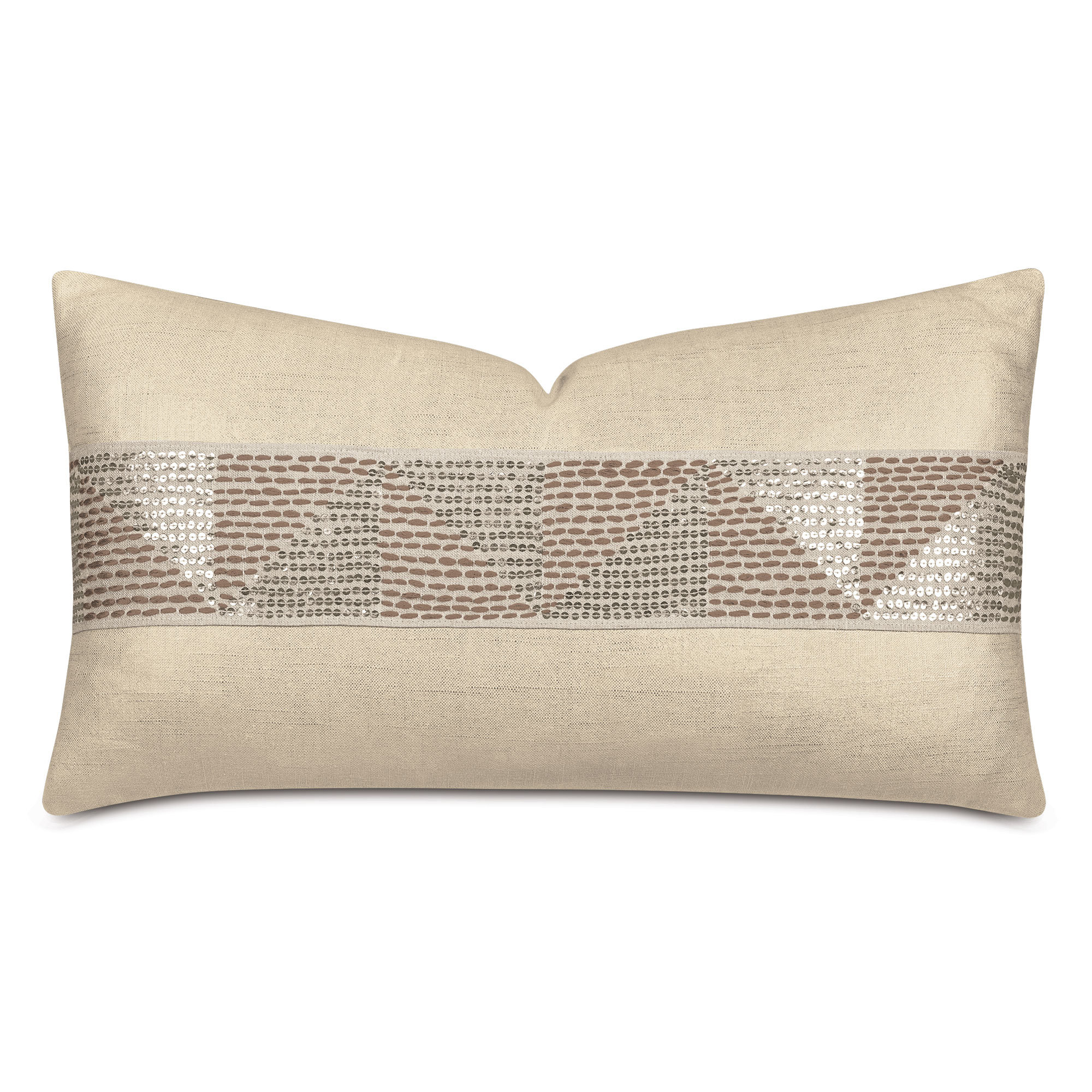 Eastern Accents Sequined Tape Decorative Pillow In Gold | Wayfair