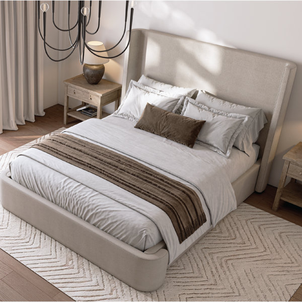 King Size Wingback Beds You'll Love | Wayfair