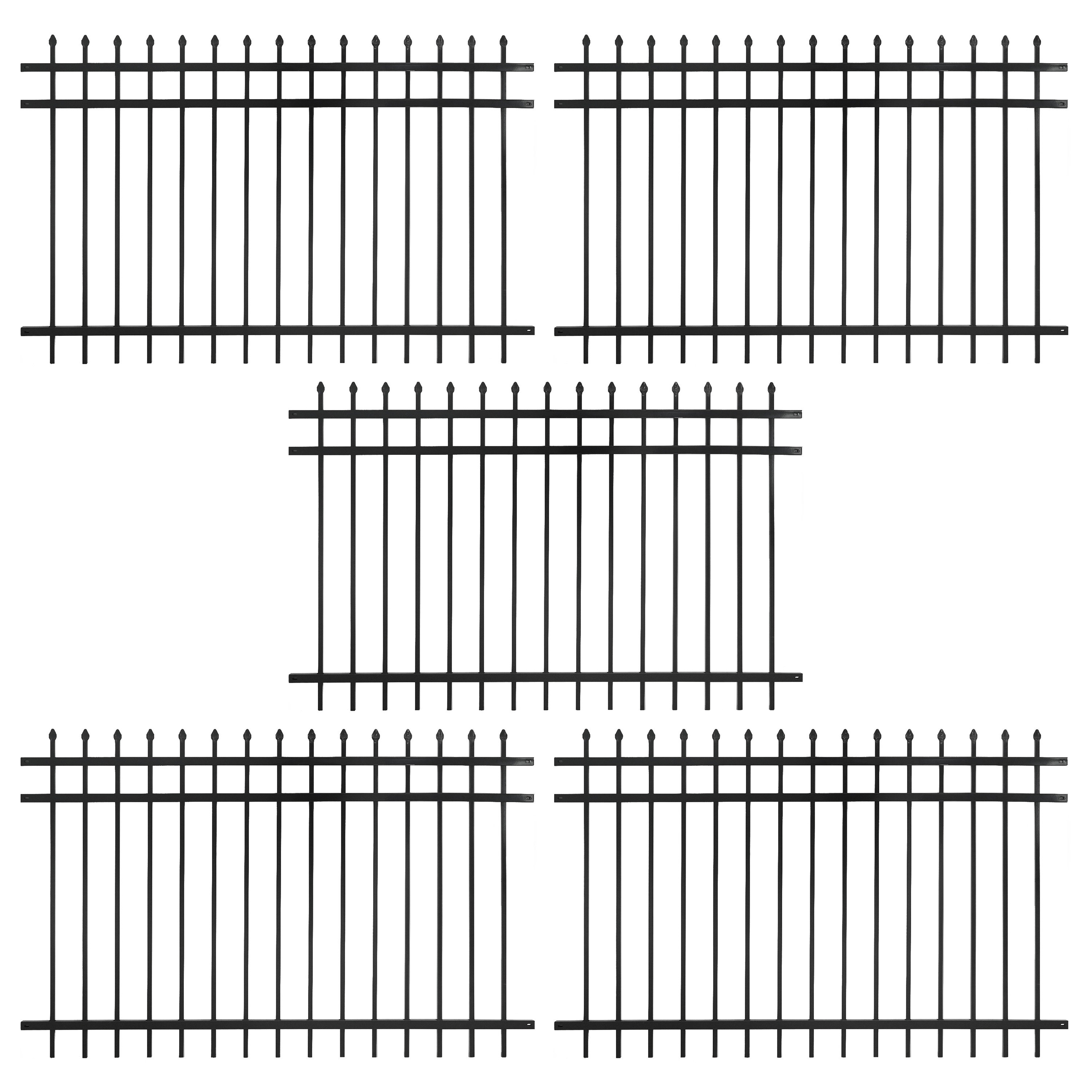Fencer Wire 4/ 5/ 6FT H X 6FT W Heavy Duty Pinnacle Fence Barrier Panel ...