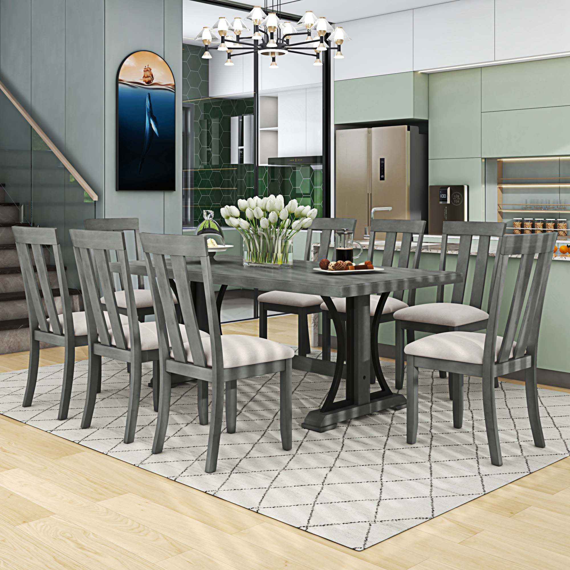 Winston Porter Dariella 8 - Person Dining Set & Reviews | Wayfair