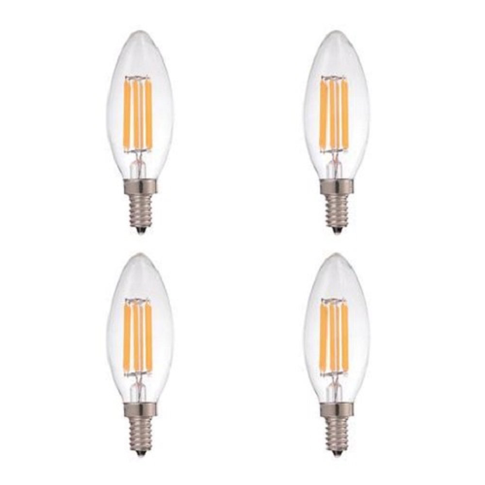 Strak LED Filament Candelabra Bulb, Cool White (5000K) E12/Candelabra ...