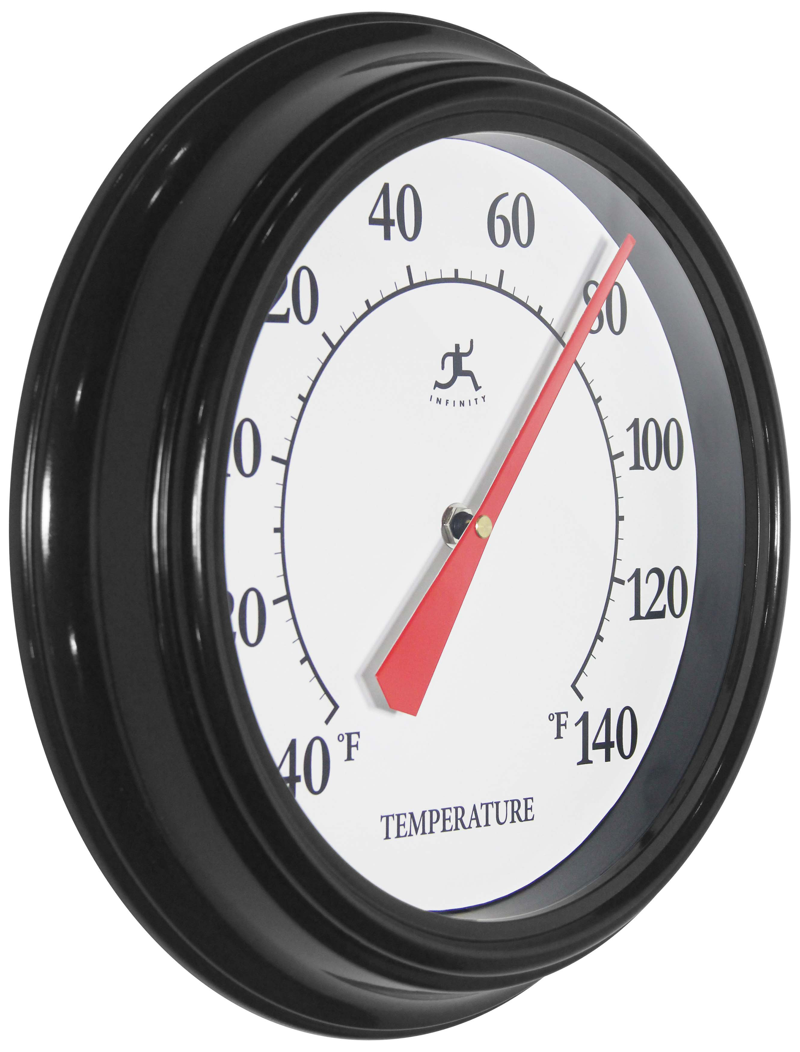 Infinity Instruments Classic Round Plastic Thermometer 12 Inches | Wayfair