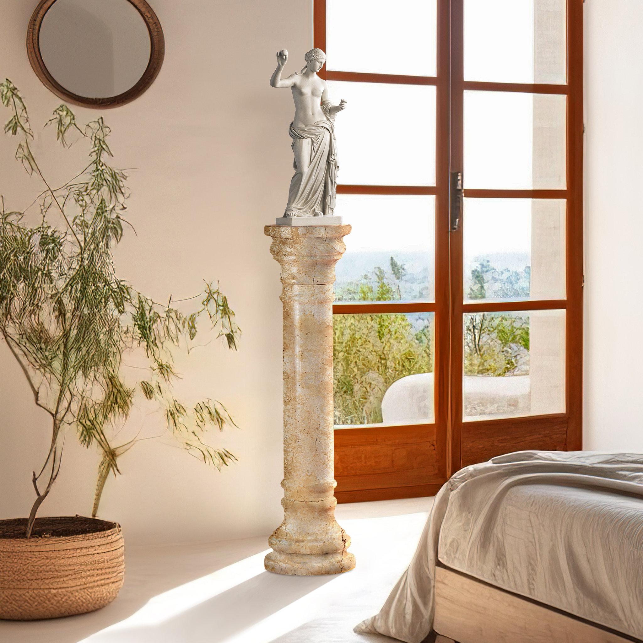 Design Toscano Verona Marble Column Pedestal Stand & Reviews | Wayfair