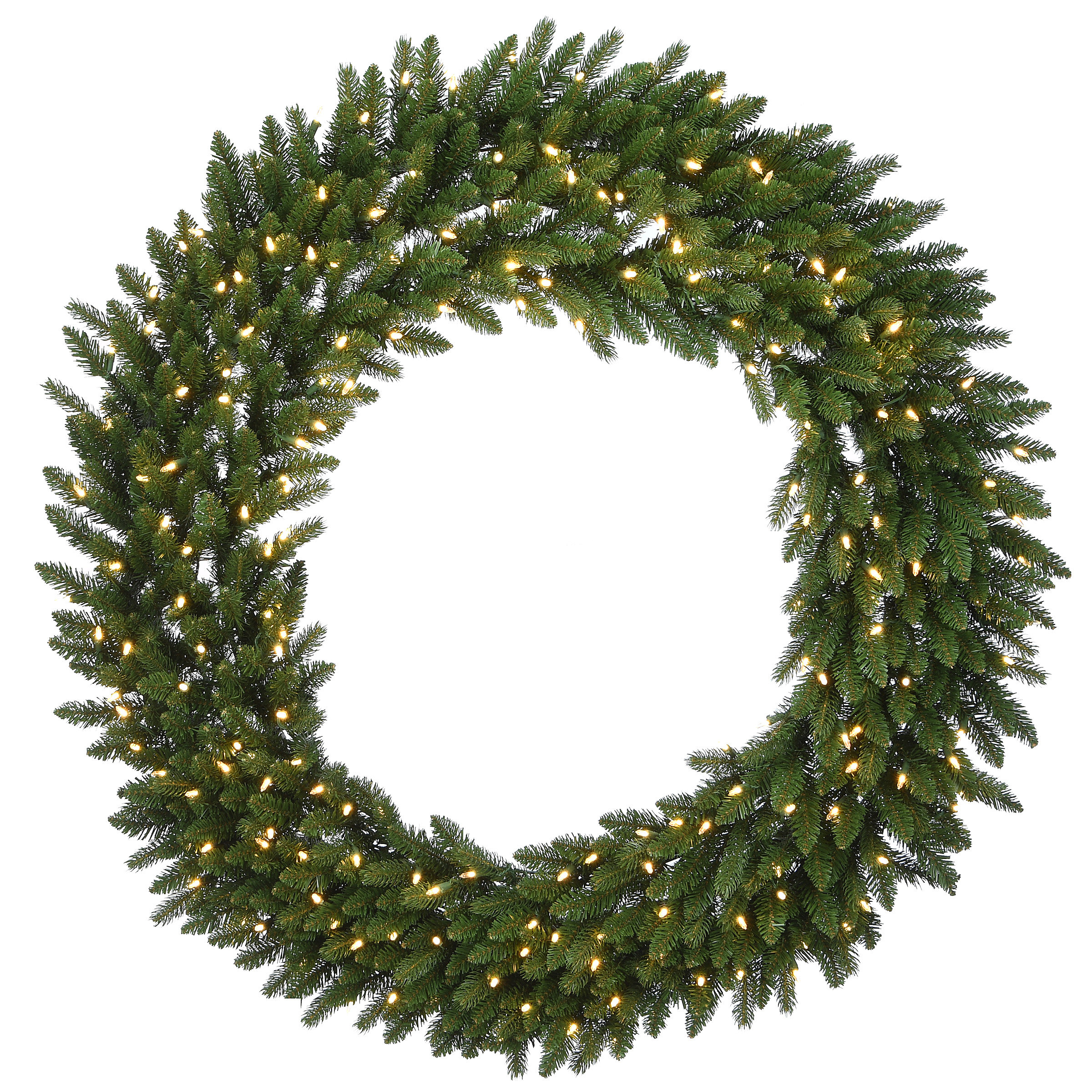 National Tree Company 48" Lighted Polyvinyl Chloride (PVC) Wreath ...