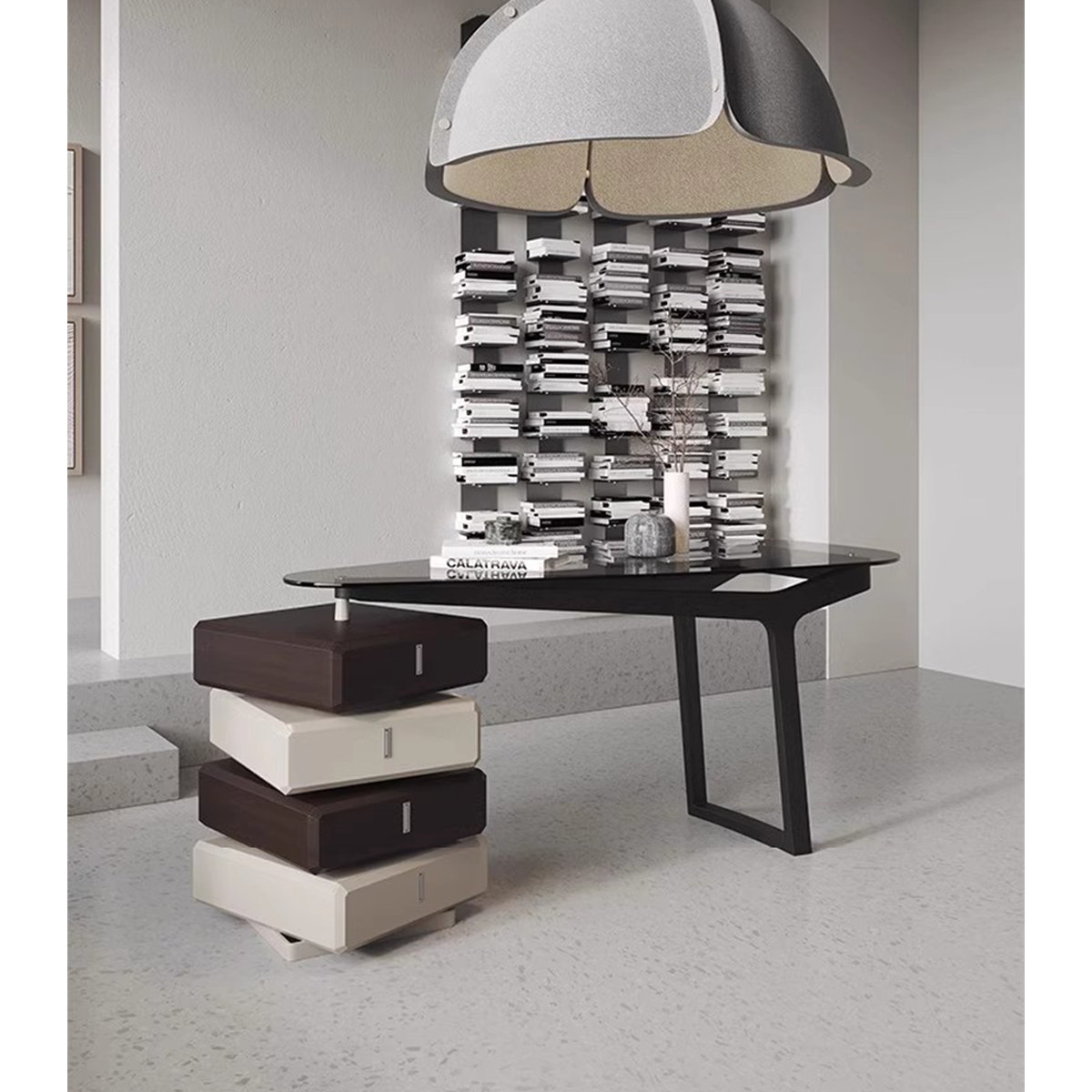 SMI Cabinetry Inc Black Free Form Glass + Carbon Steel desks - Wayfair ...