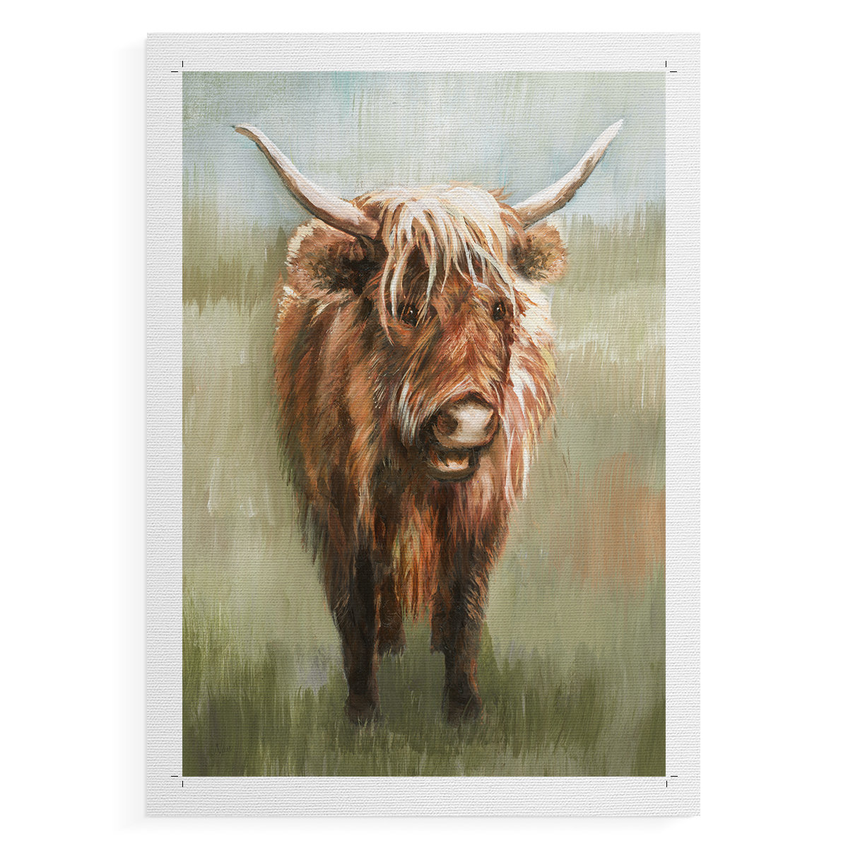 Alcott Hill® Happy Highlander -Canvas Print Only - NOT FRAMED | Wayfair
