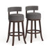 Andover Mills™ Norden Swivel Upholstered Counter Stool with Solid Wood ...